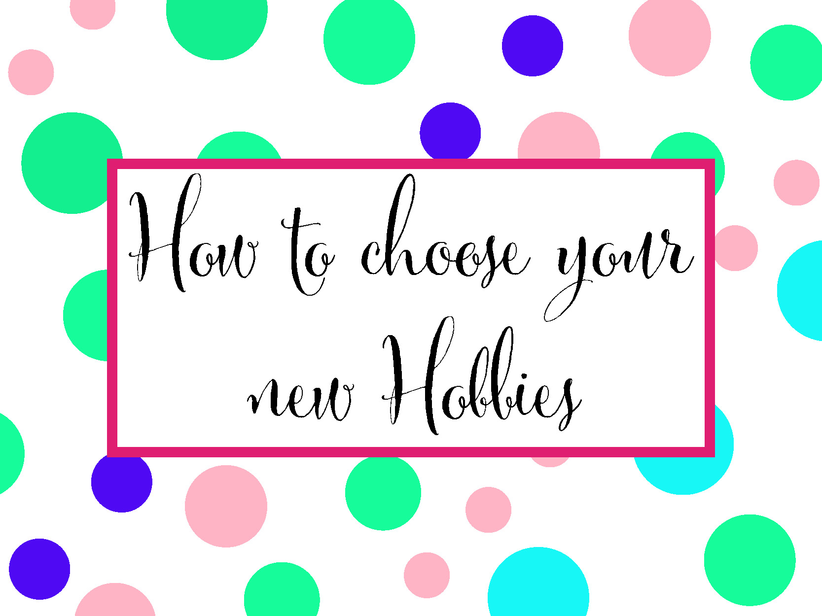 How many hobbies should you add to your schedule? | Beautiful Things