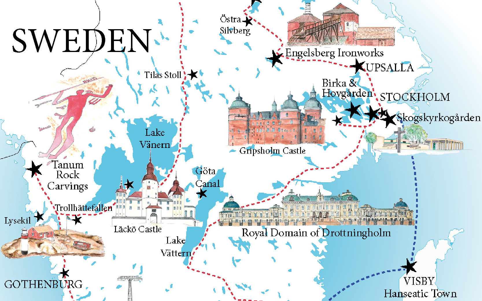 New Road Trip map: Destination Sweden! | Beautiful Things